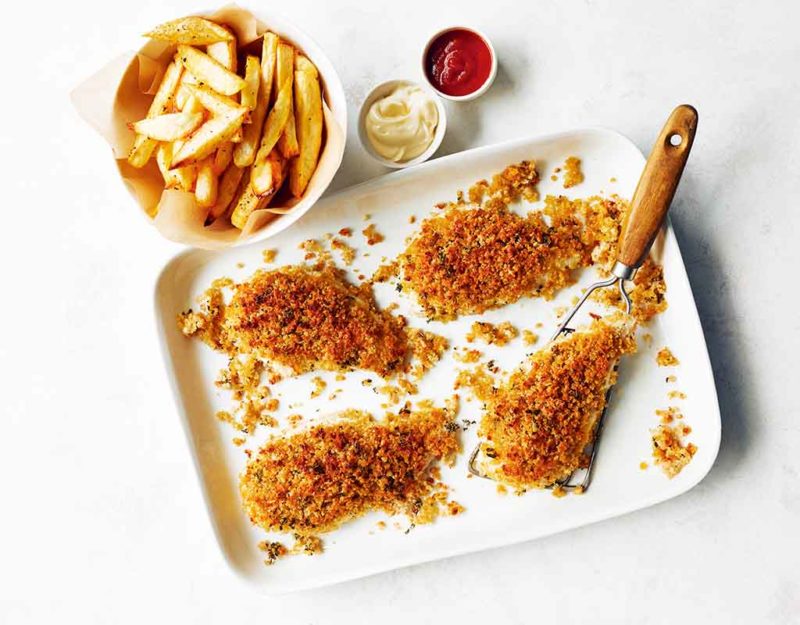 Super Crunchy Grilled Chicken Schnitzel | Her World
